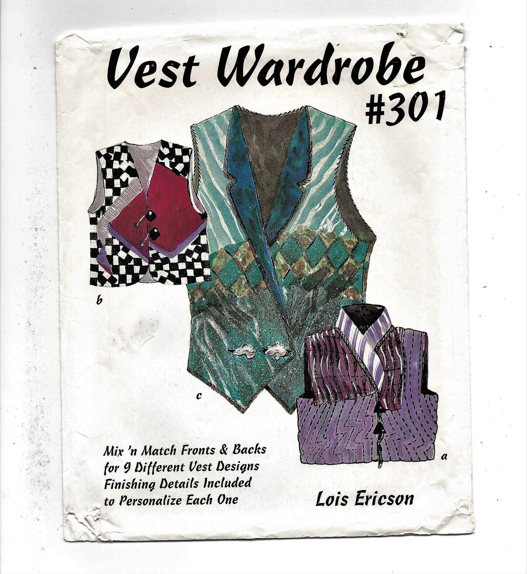 Uncut 1990s Lois Ericson 301 Vest Wardrobe Mix & Match Fronts - Etsy