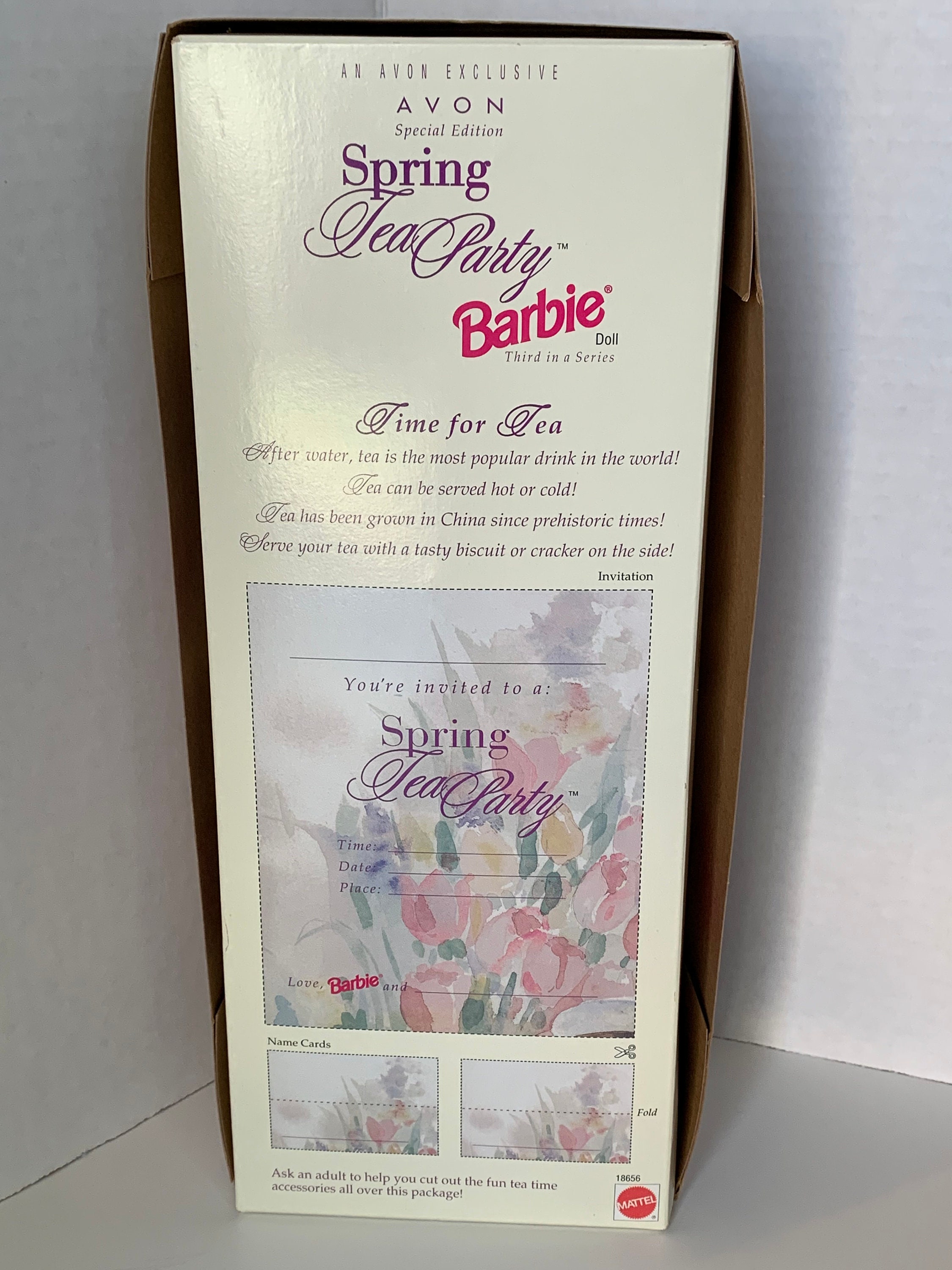 1997 Avon Spring Tea Party Barbie, Blonde Barbie, NRFB Collectible ...