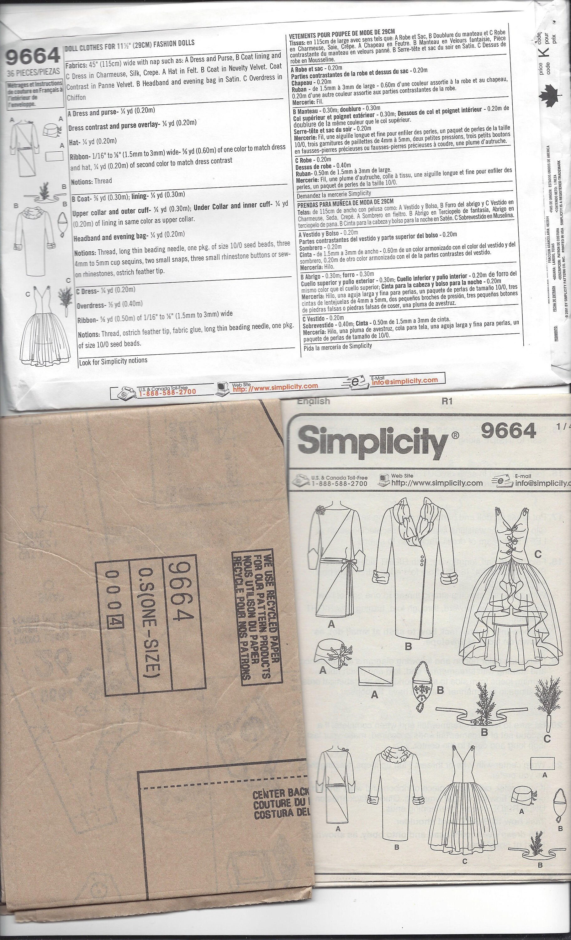 Choose UNCUT Simplicity 9664 Roaring 20s OR 9975 Savvy Seventies 11-1/2 ...
