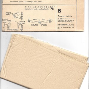 HTF Uncut 1950s Vogue 7680 One Piece Sleeveless Dress Inverted Pleat ...