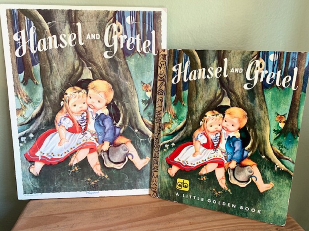Set Hansel and Gretel Little Golden Book and Playskool Tray Puzzle ...