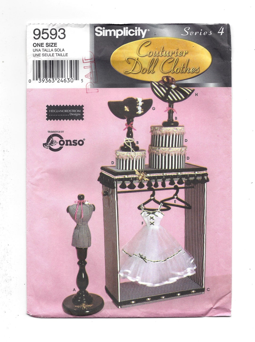 UNCUT Simplicity 9593 Series 4 Couturier Display Accessories for 15.5 ...