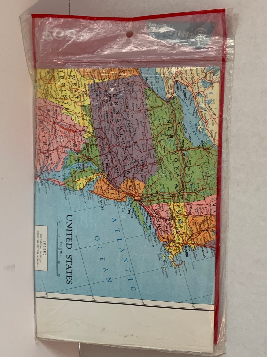 1960s United States Wall Map by Dennison Manufacturing Co. No. | Etsy