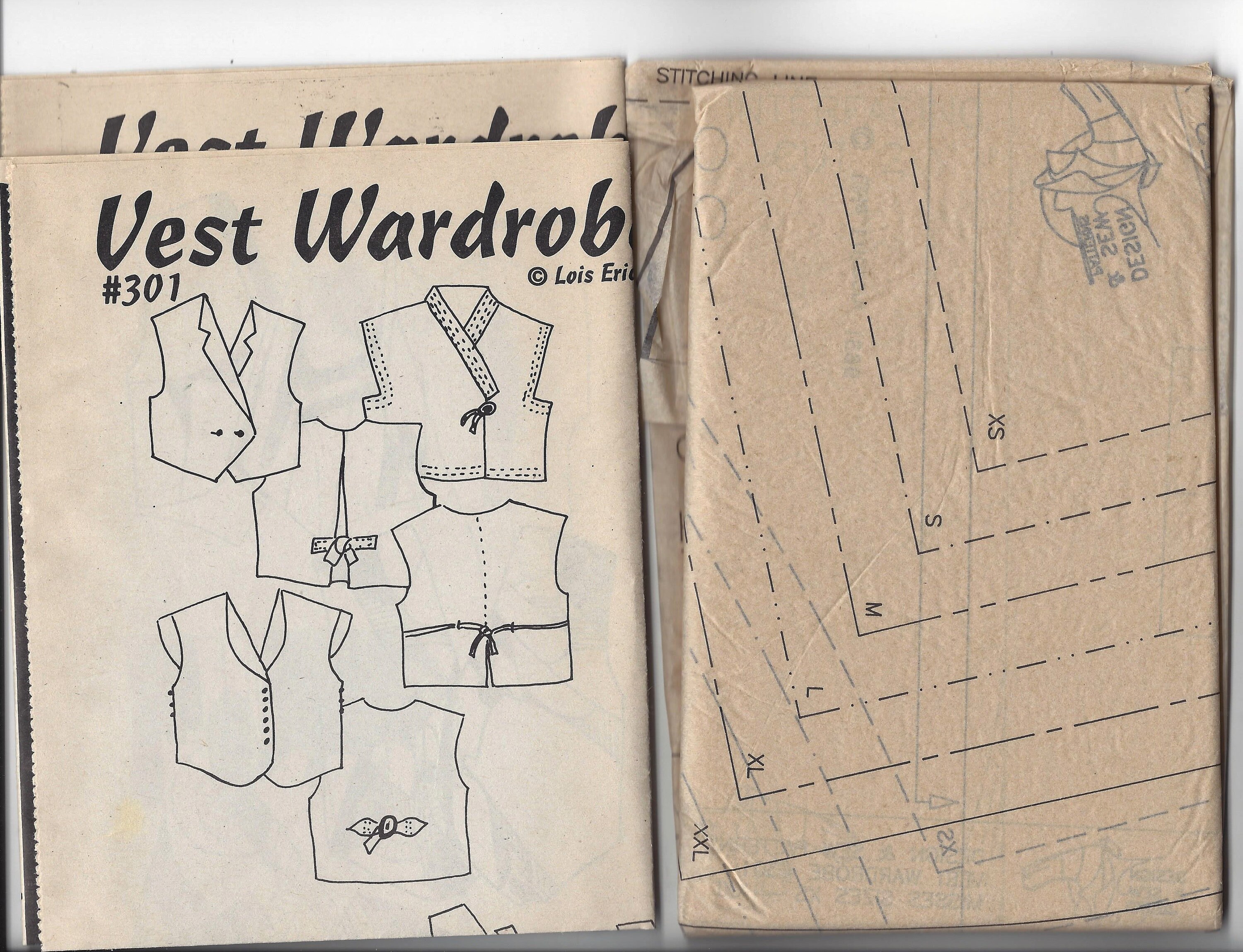 Uncut 1990s Lois Ericson 301 Vest Wardrobe Mix & Match Fronts - Etsy