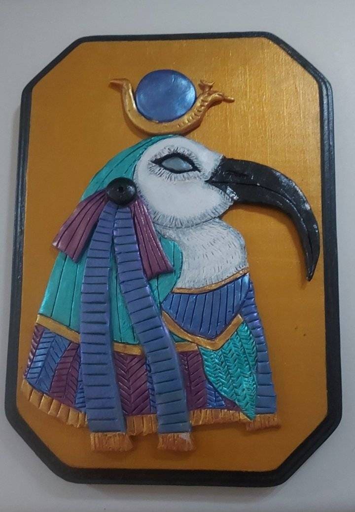 Egyptian God Thoth Sculpture 8x10 Wooden Plaque - Etsy