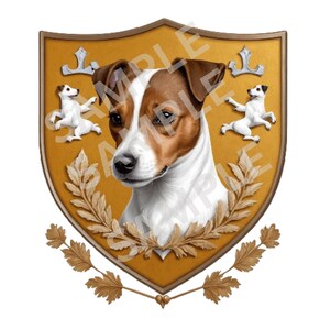 Jack Russell Sign Personalised With a Crest on a Wooden Sign With Your ...