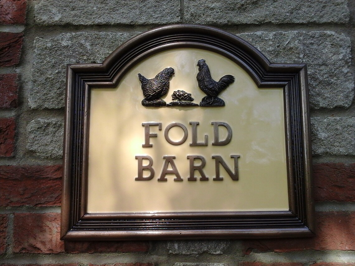 House Sign Coloured. Large Antique Vintage Style Classic - Etsy