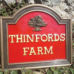 House Sign Coloured. Large Antique Vintage Style Classic - Etsy