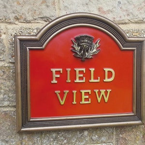 House Sign Coloured. Large Antique Vintage Style Classic - Etsy