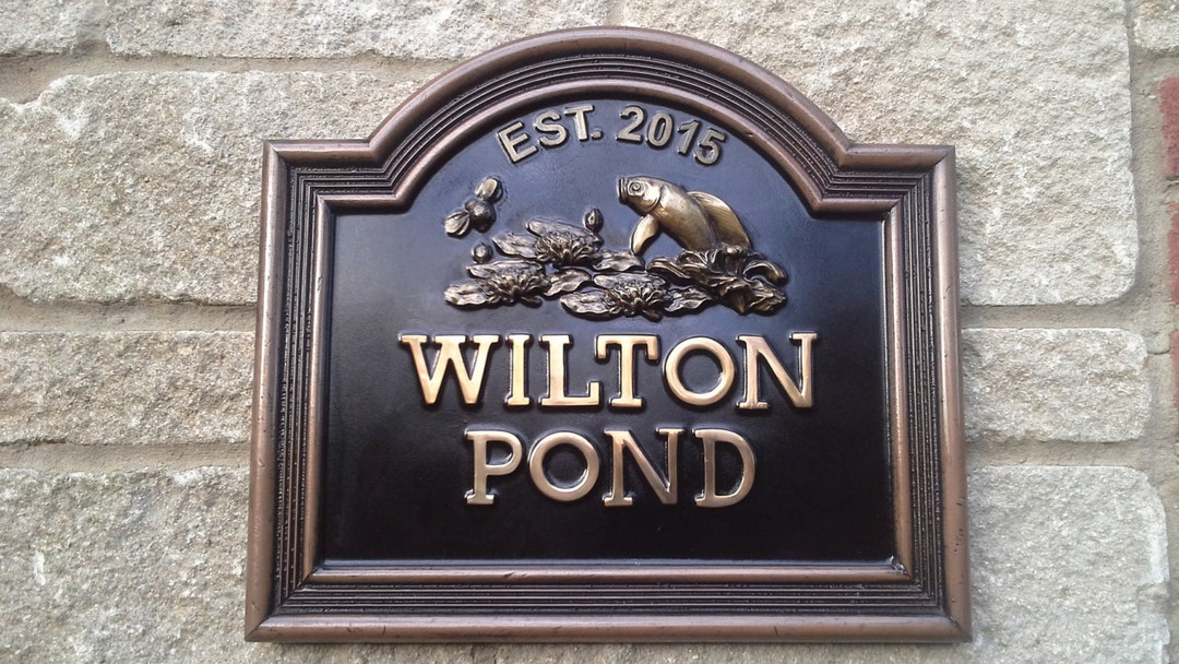 Large House Name Sign. Townhouse, Antique Vintage Style in Cold Cast in ...
