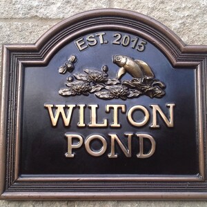 Large House Name Sign. Townhouse, Antique Vintage Style in Cold Cast in ...