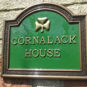 Shamrock, Ireland, Irish House Name Sign With Green Background,shamrock ...