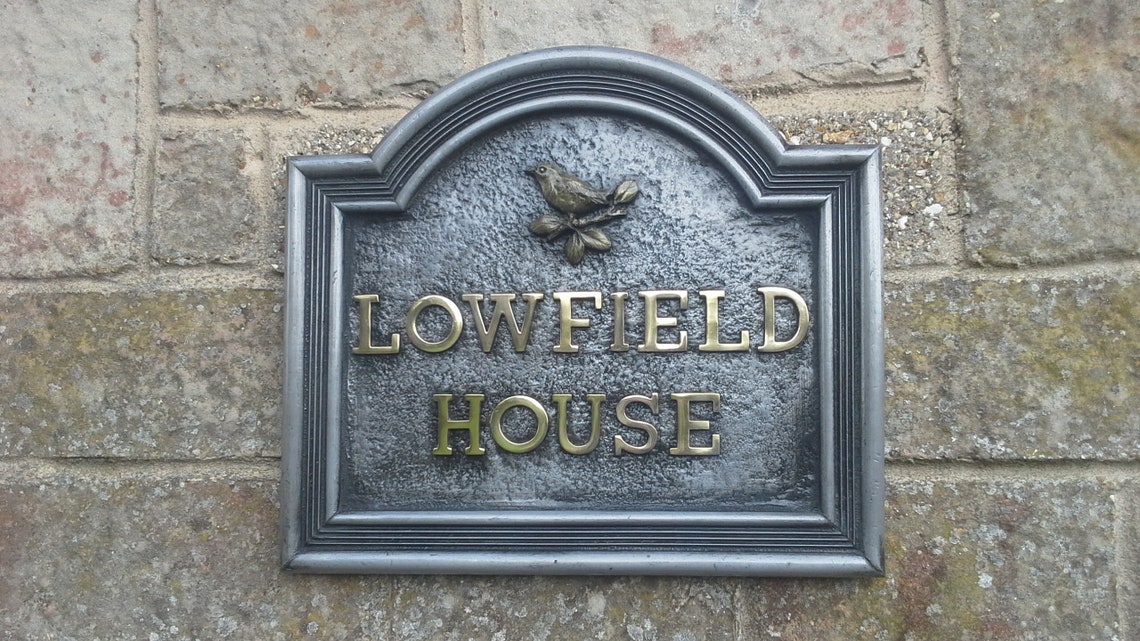 Large Sign for House. Vintage Style Cold Cast in Bronze or - Etsy