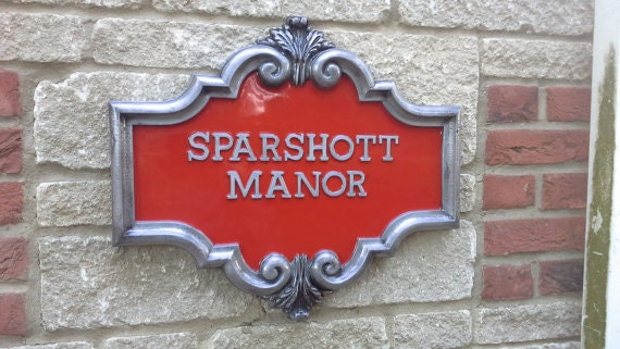 Victorian House Name Sign: Bronze or Pewter Finish, Customizable Colors ...
