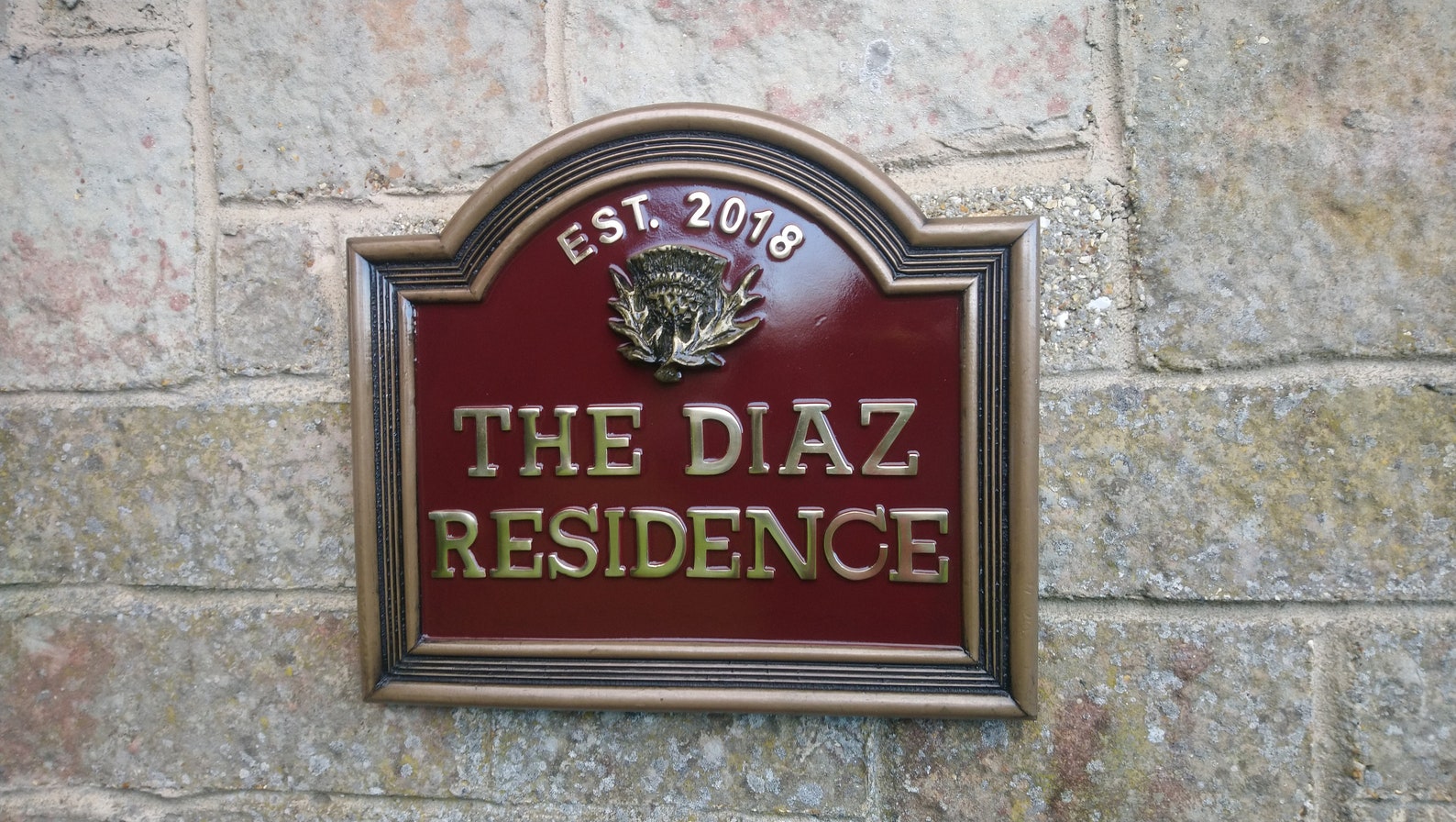 House Sign Coloured. Large Antique Vintage Style Classic - Etsy