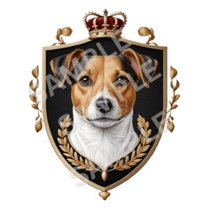 Jack Russell Sign Personalised With a Crest on a Wooden Sign With Your ...