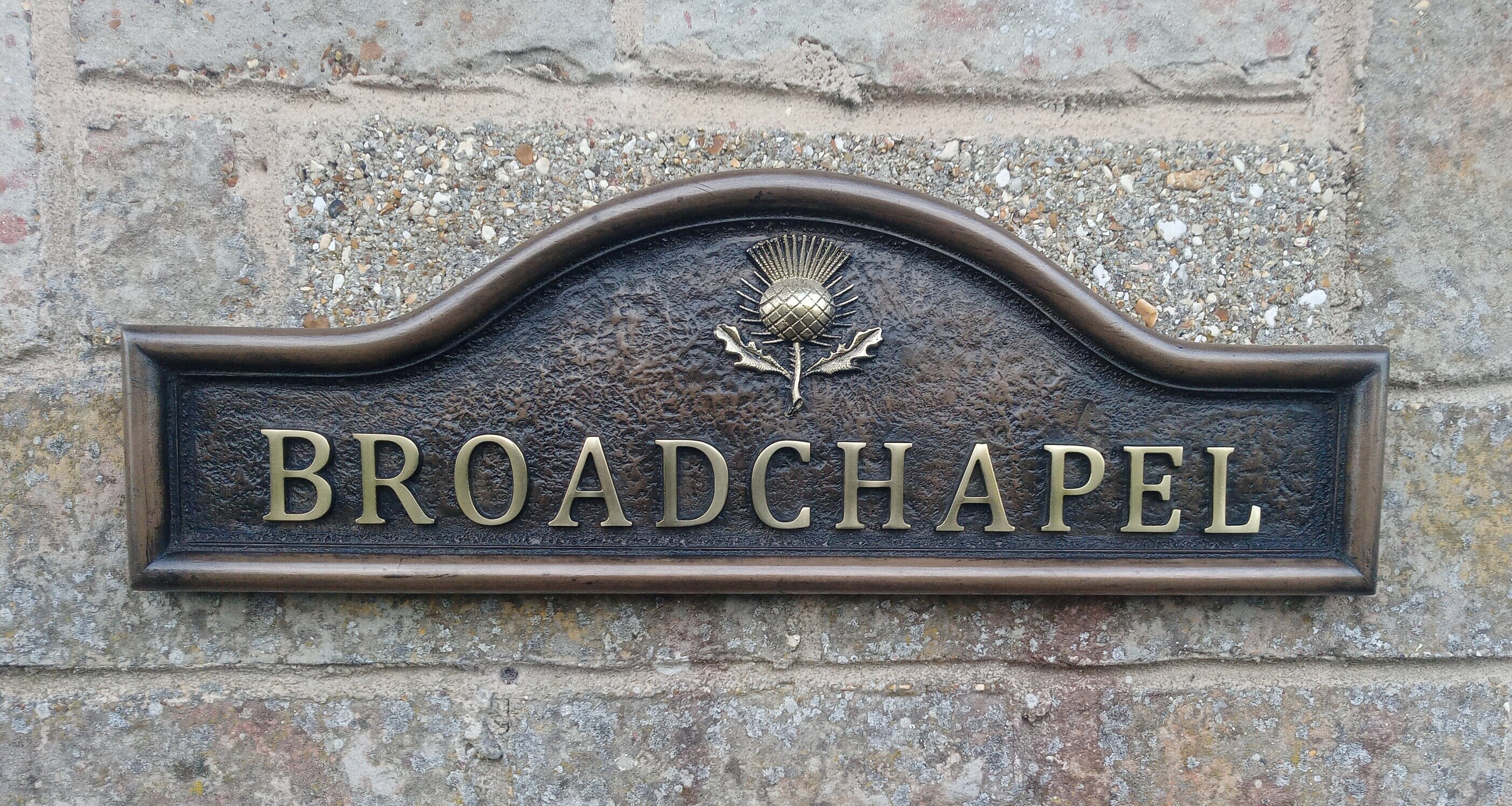 Cold Cast Bronze House Name Plaque - Long Classic Style - Etsy