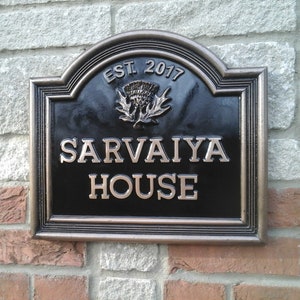 House Sign Coloured. Large Antique Vintage Style Classic - Etsy