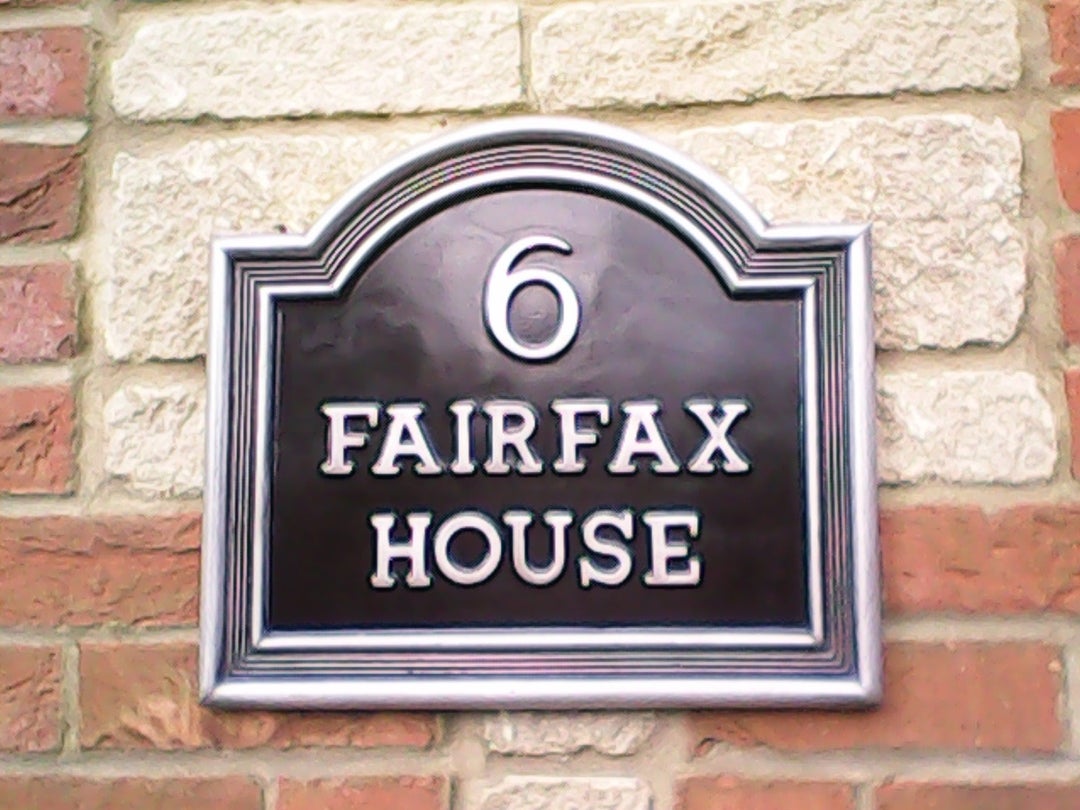 Vintage Style Large Classic House Name Plate. Cold Cast Pewter & Black ...