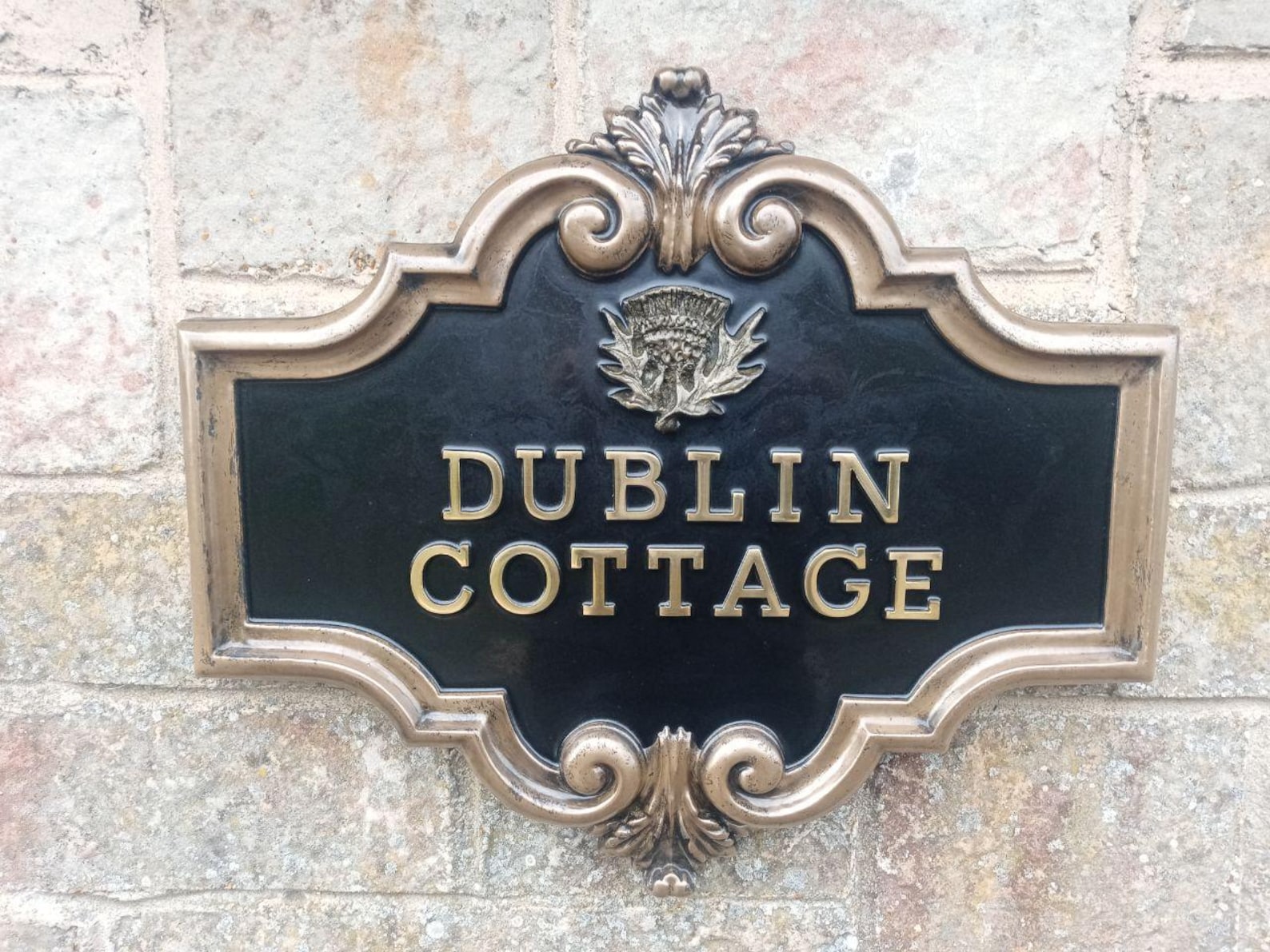 Victorian House Name Sign: Bronze or Pewter Finish, Customizable Colors ...