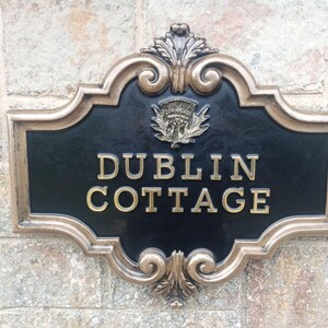 Victorian House Name Sign: Bronze or Pewter Finish, Customizable Colors ...