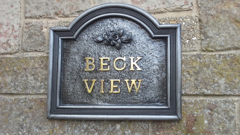 Large Sign for House. Vintage Style Cold Cast in Bronze or - Etsy