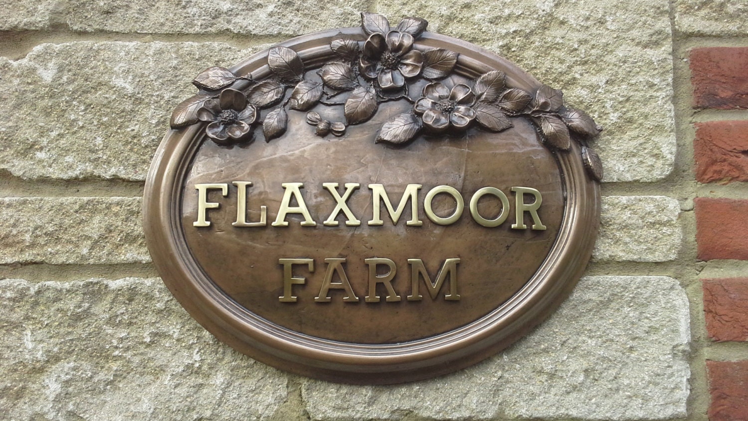 Roses Floral Town House Sign Country House Signs House name | Etsy