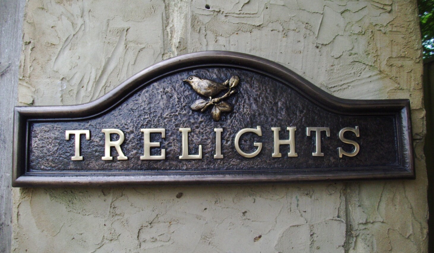 Cold Cast Bronze House Name Plaque - Long Classic Style - Etsy