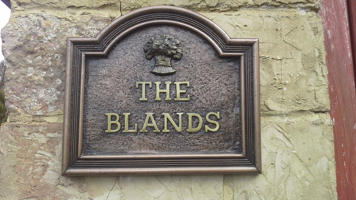 Large Sign for House. Vintage Style Cold Cast in Bronze or - Etsy