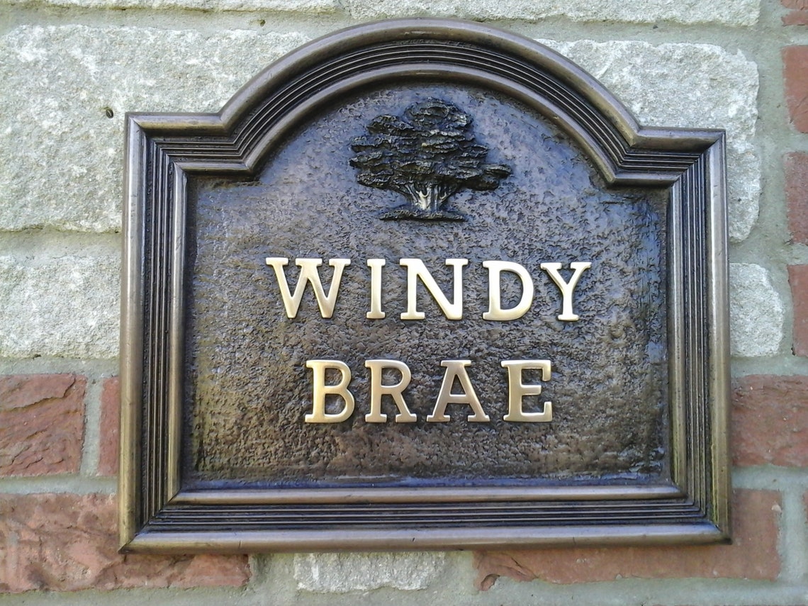 Large Sign for House. Vintage Style Cold Cast in Bronze or - Etsy