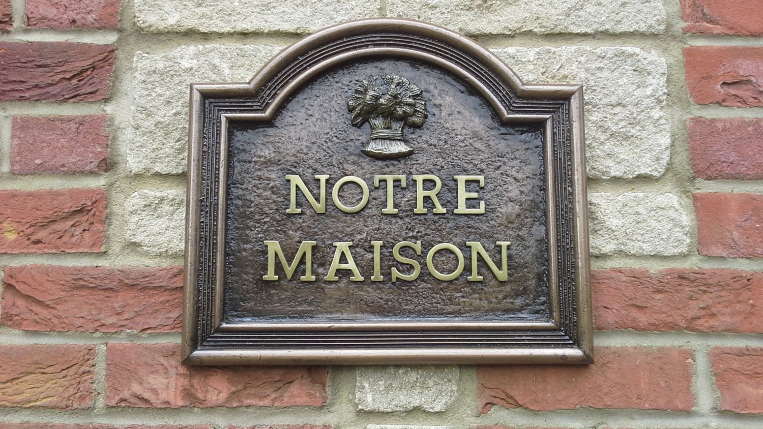 Large Sign for House. Vintage Style Cold Cast in Bronze or | Etsy