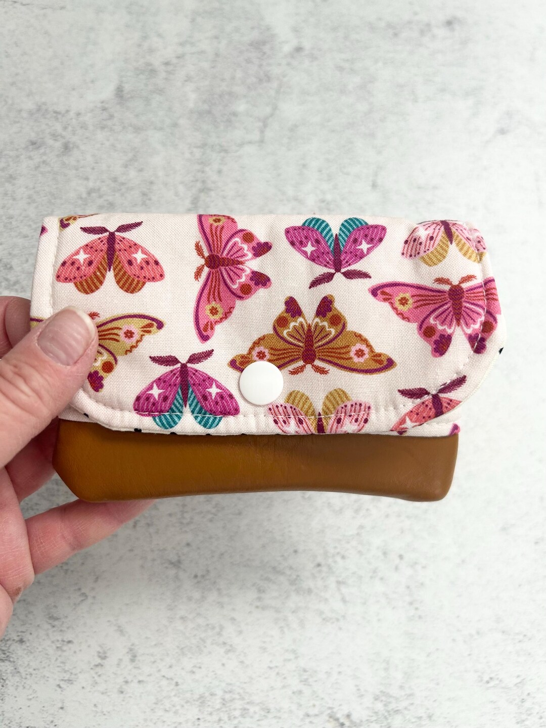 Card Wallet, Minimalist Wallet, Fabric Wallet, Simple Wallet, Moth ...