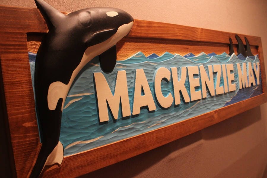 Orca Sign | Killer Whale Sign | Boat Sign | Yacht Sign | Personalized ...