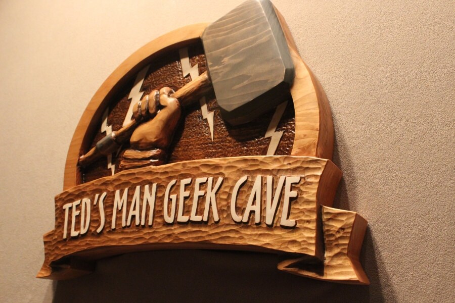 MAN CAVE SIGNS | Custom Carved Man Cave Signs | Home Signs | Cabin ...