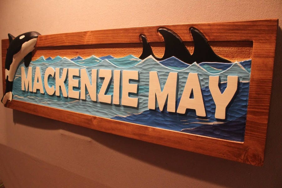 Orca Sign | Killer Whale Sign | Boat Sign | Yacht Sign | Personalized ...