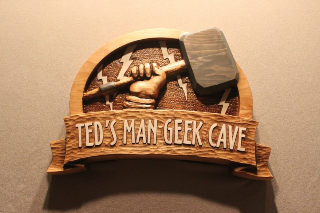 MAN CAVE SIGNS | Custom Carved Man Cave Signs | Home Signs | Cabin ...