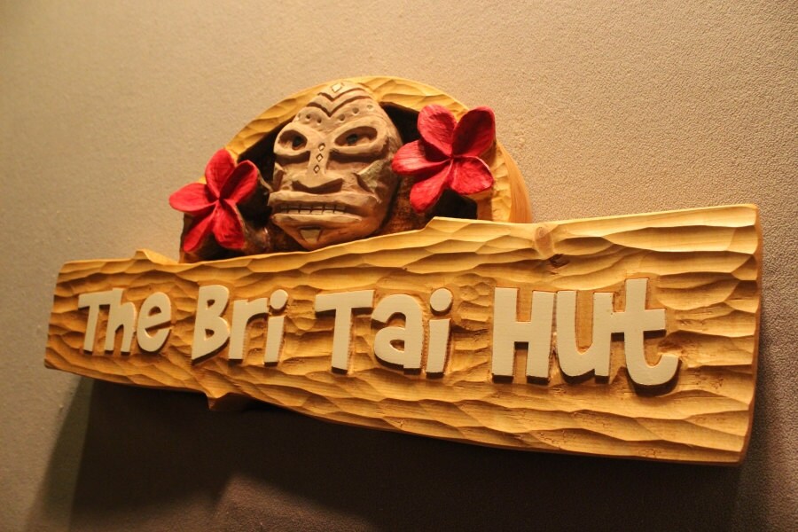 TIKI BAR SIGNS | Custom Carved Tiki Signs | Custom Wooden Signs Home ...