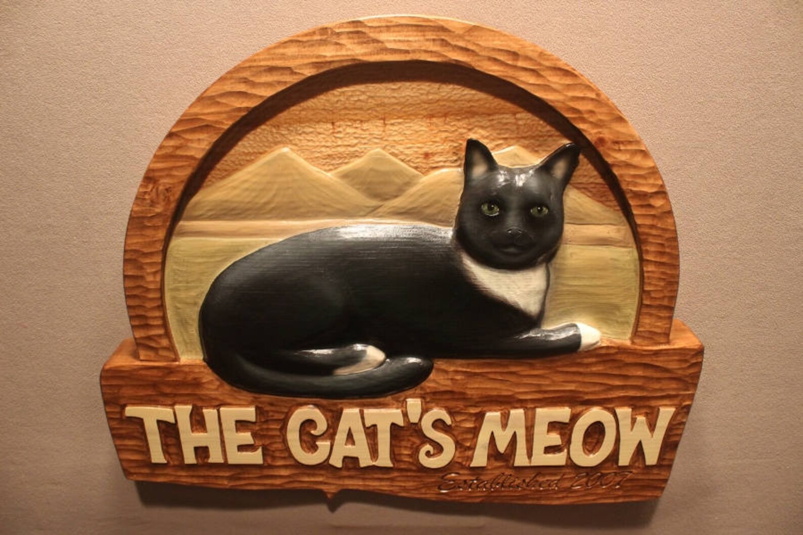 CUSTOM PET SIGN | Cat Sign | Hand Carved Sign | Custom Wood Sign ...