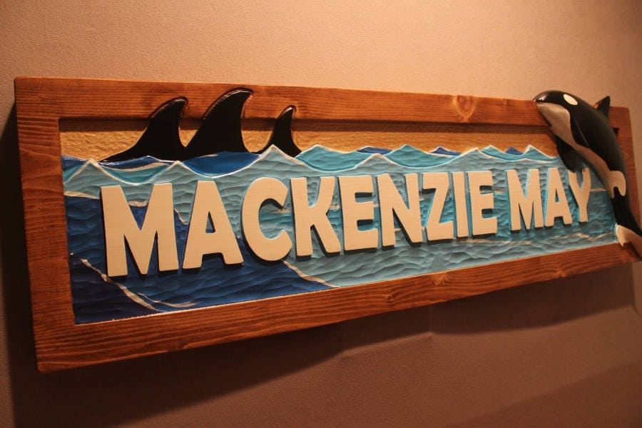 Orca Sign | Killer Whale Sign | Boat Sign | Yacht Sign | Personalized ...