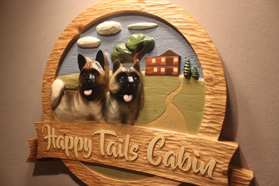 PERSONALIZED DOG SIGNS | Pet Signs | Cabin Sign | Kennel Sign ...