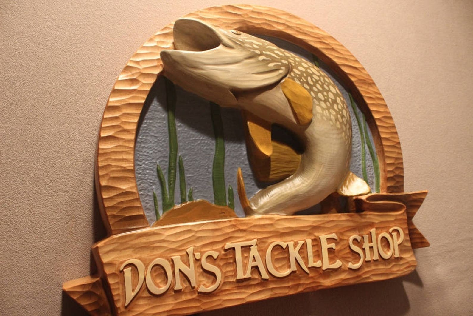 FISHING SIGN | Tackle Shop Sign | Fish Sign | Mancave Sign | Cabin Sign ...