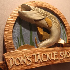 FISHING SIGN | Tackle Shop Sign | Fish Sign | Mancave Sign | Cabin Sign ...