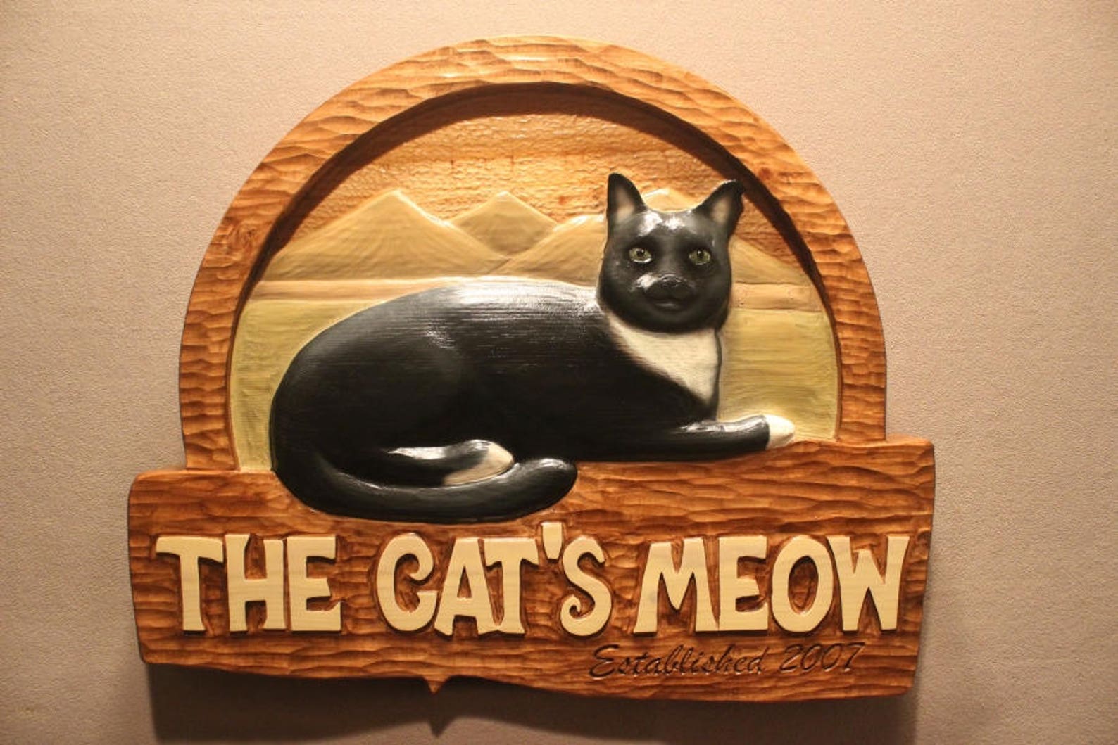 CUSTOM PET SIGN | Cat Sign | Hand Carved Sign | Custom Wood Sign ...