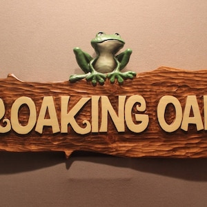 CARVED WOODEN SIGNS | Frog Signs | Cabin Signs | Vacation Home Signs ...