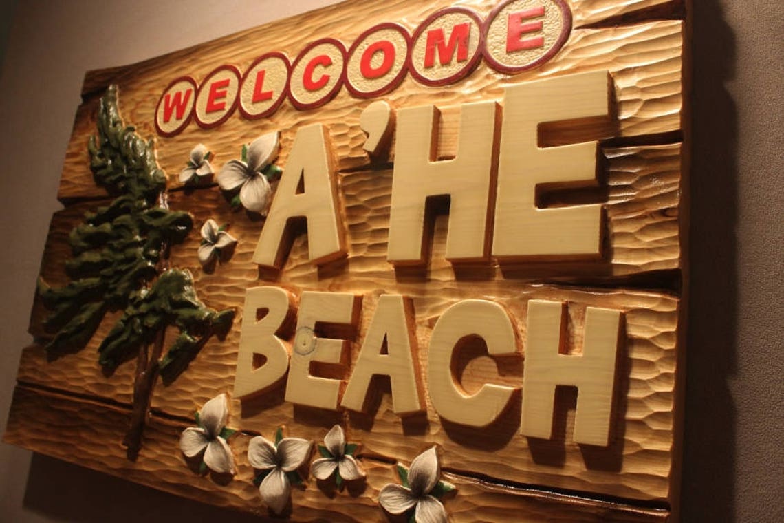 Beach House Sign | Vacation Home Sign | Coastal Sign | Hand Carved ...