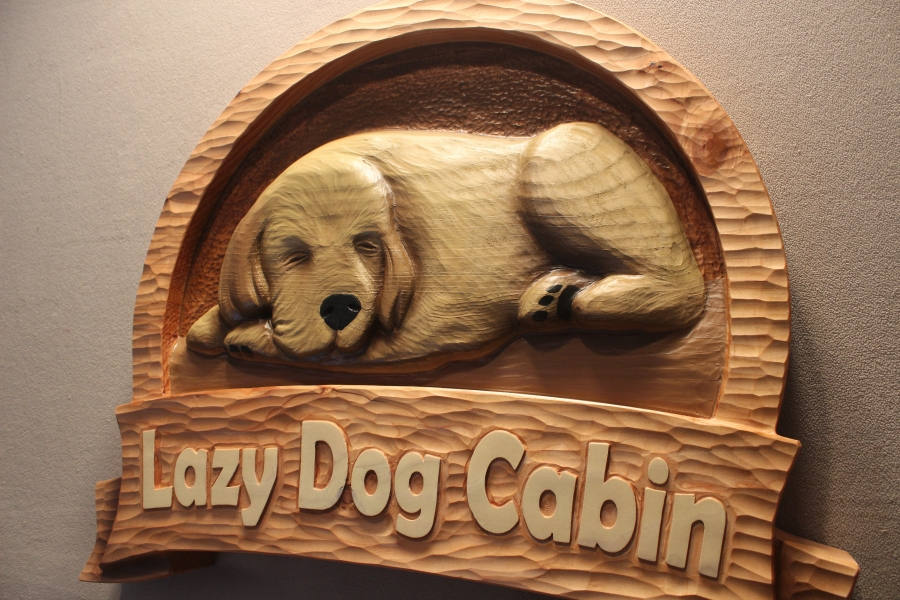 Dog Sign | Pet Sign | Carved Wooden Sign | Cabin Sign | Cottage Sign ...