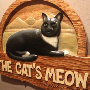 CUSTOM PET SIGN | Cat Sign | Hand Carved Sign | Custom Wood Sign ...