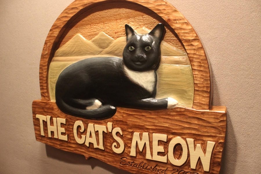 CUSTOM PET SIGN | Cat Sign | Hand Carved Sign | Custom Wood Sign ...