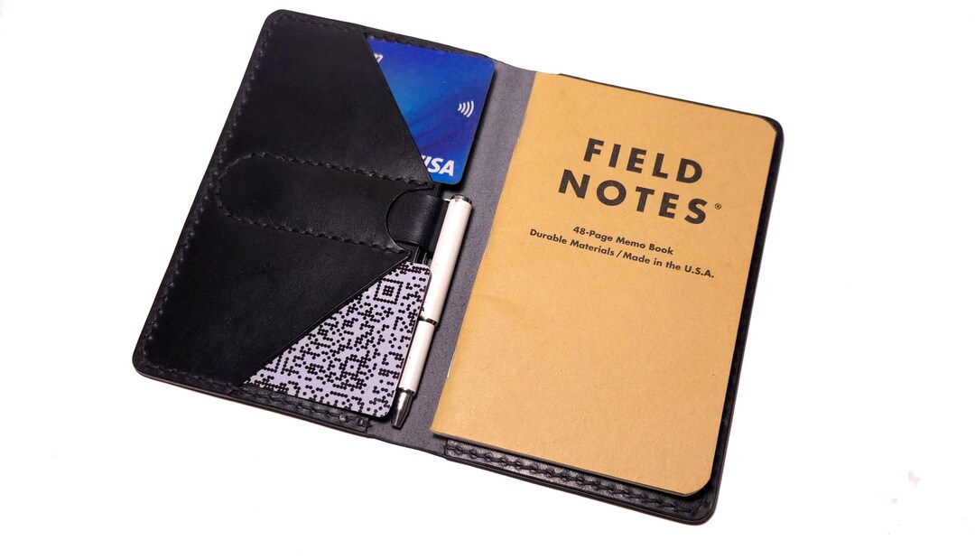 Leather EDC Refillable Pocket Journal Cover - Field Notes/moleskine ...