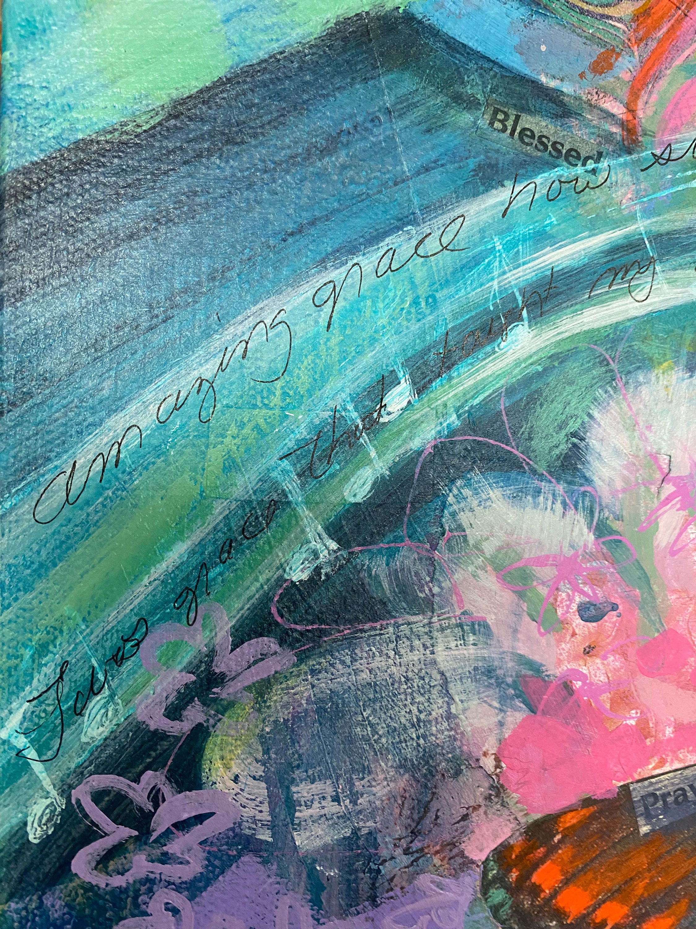 Praise and Worship Collage Acrylic Painting, Original Christian Art ...